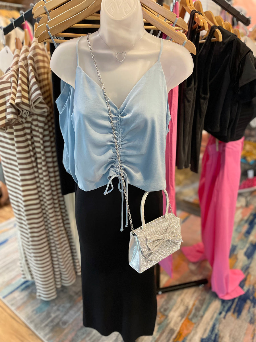 Satin Ruched-Front Tank – Body Rejuvenation